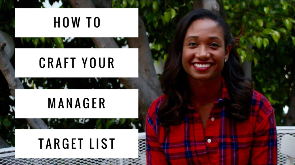 How To Make Your Manager Target List - Acting Resource Guru